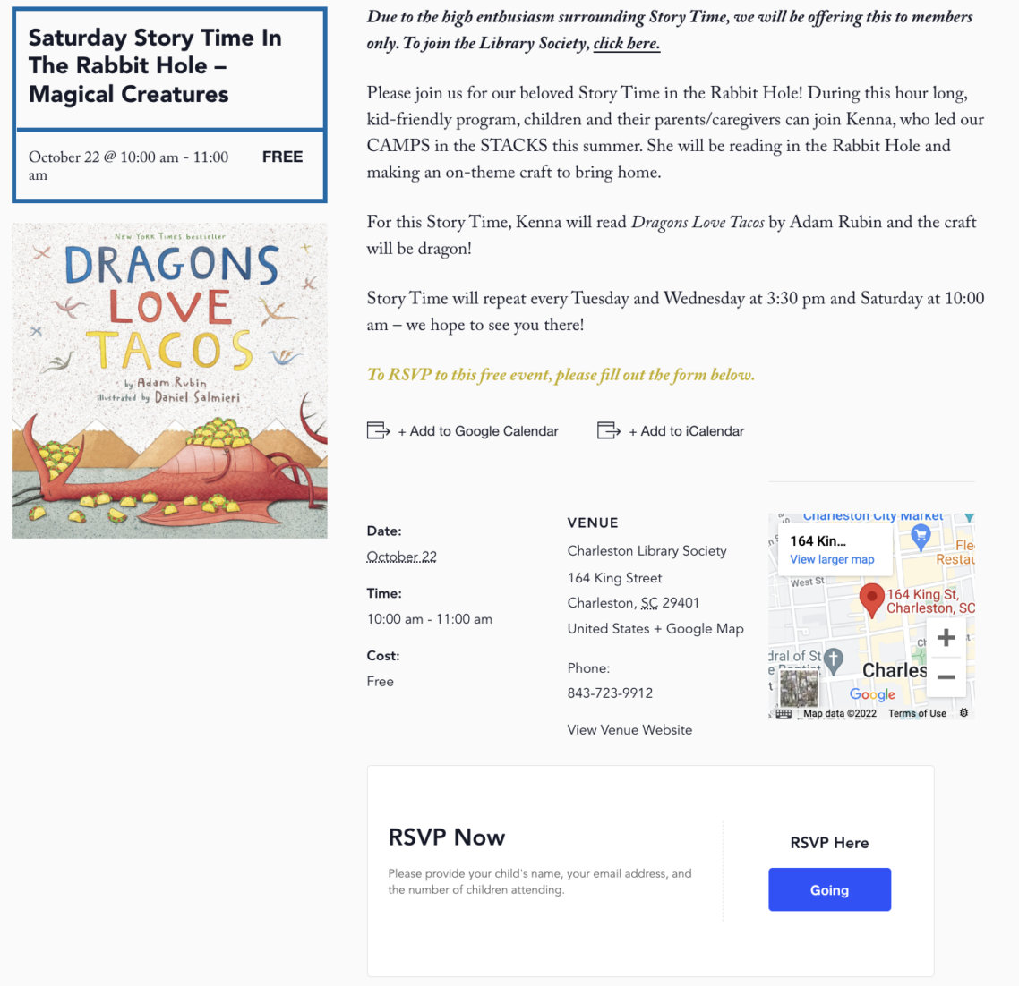 Featured Calendar: Charleston Library Society | The Events Calendar