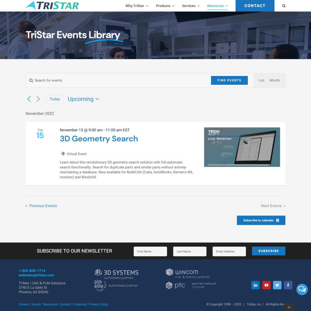 Featured Calendar: TriStar | The Events Calendar