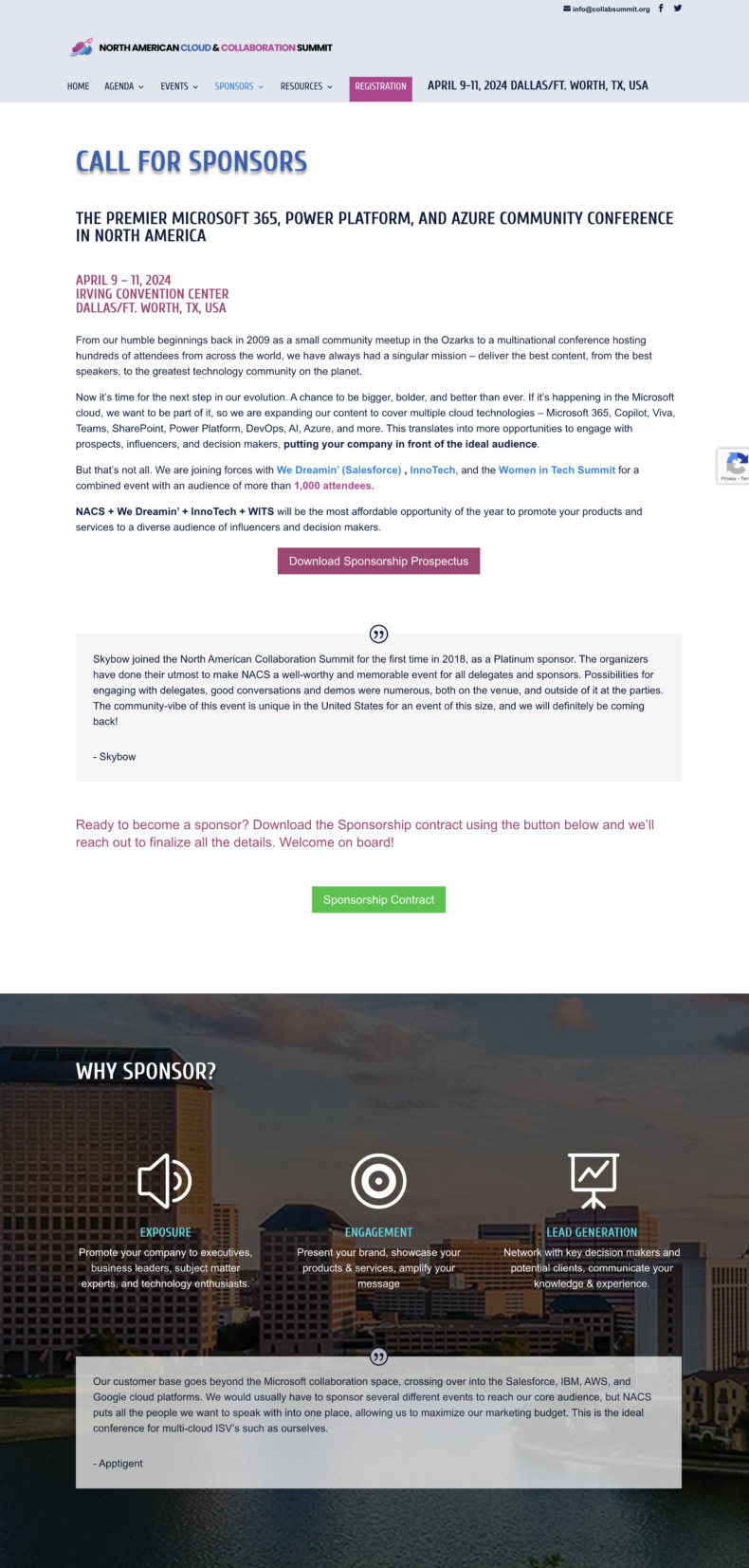 How to Set Up an Engaging Sponsorship Page (With Examples) | The Events ...
